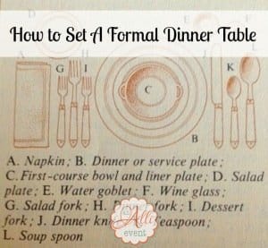 How to Set a Formal Dinner Table - An Alli Event