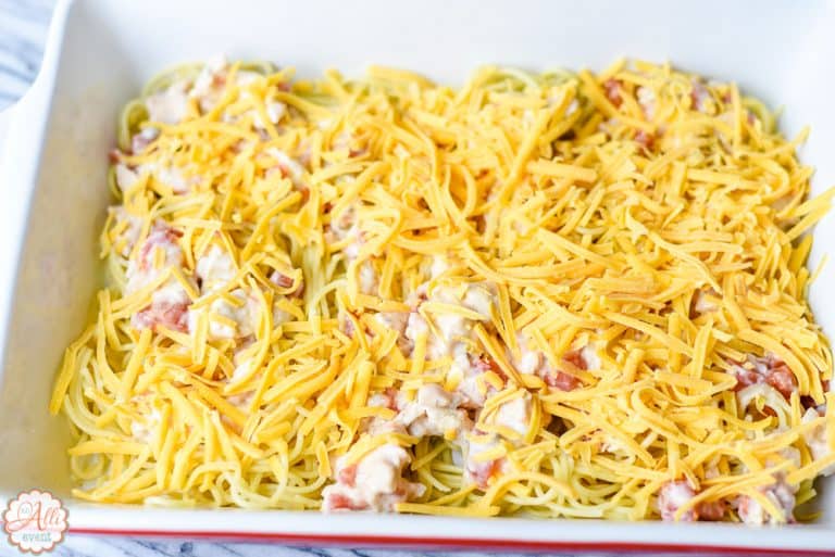 Easy Baked Chicken Spaghetti - An Alli Event