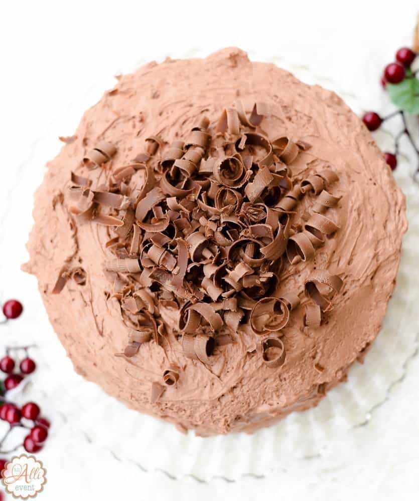 Triple Layer Chocolate Mousse Cake - An Alli Event Triple Layer Chocolate Mousse Cake - An Alli Event