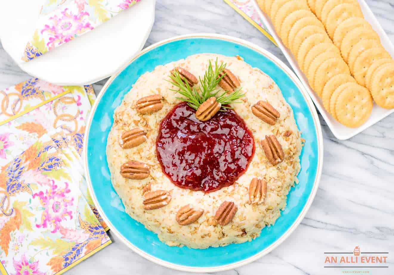 Cheese Ring Appetizer With Strawberry Preserves - An Alli Event