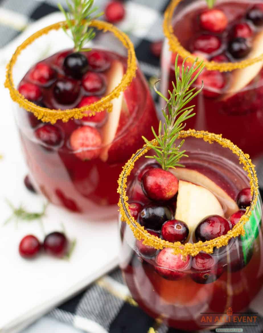Cranberry Apple Spritzer Mocktail - An Alli Event