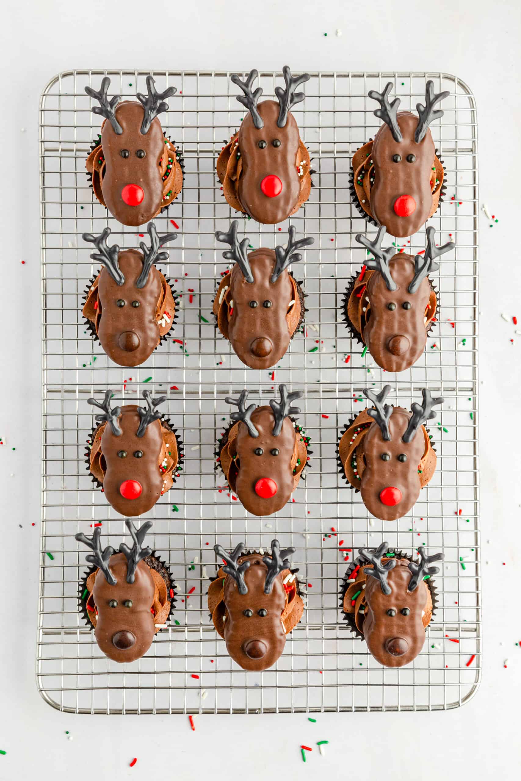 Best Chocolate Reindeer Cupcakes - An Alli Event