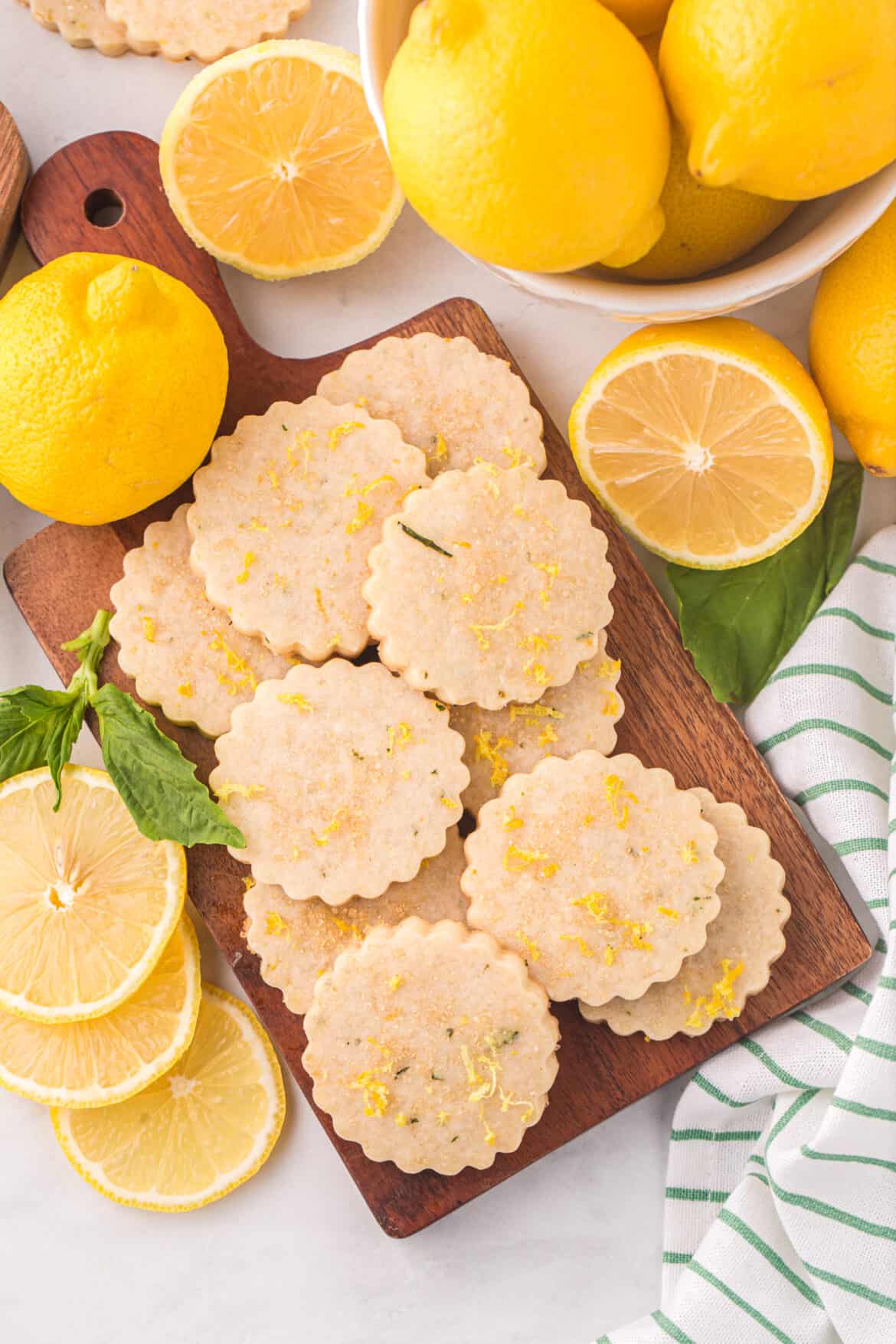 Best Lemon Basil Shortbread Cookies - An Alli Event