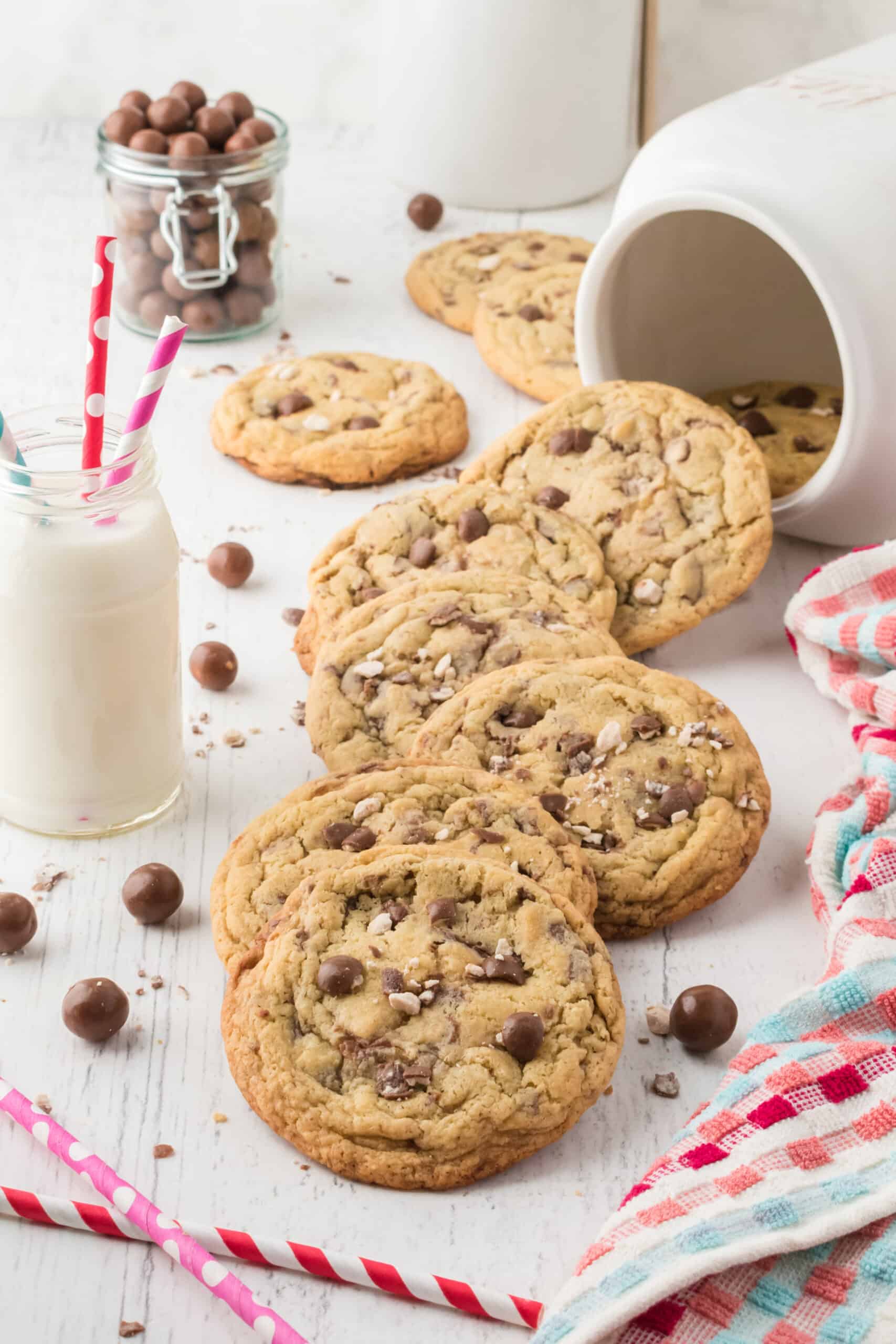 Malted Milk Ball Cookies With Toffee Bits - An Alli Event