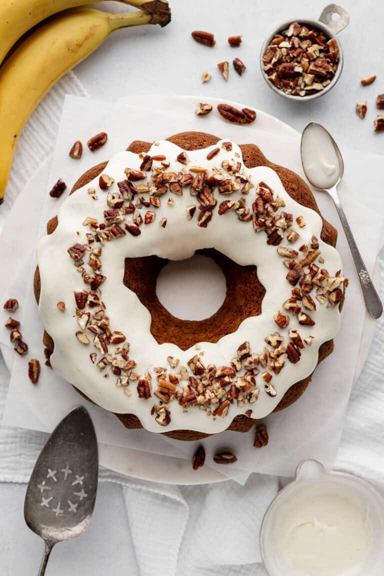 Best Banana Bundt Cake Recipe With Cream Cheese Icing - An Alli Event