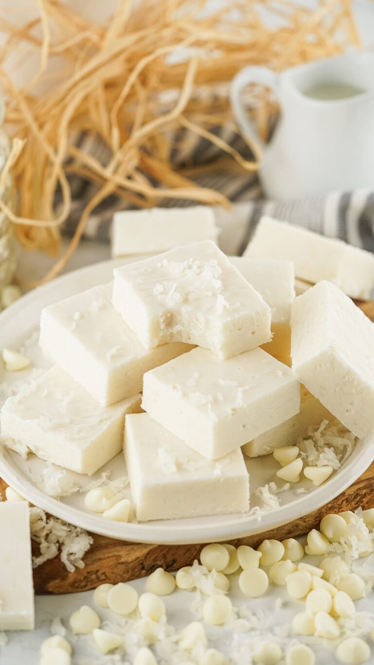 Easy 4-Ingredient Coconut Fudge (No Fail Recipe) - An Alli Event